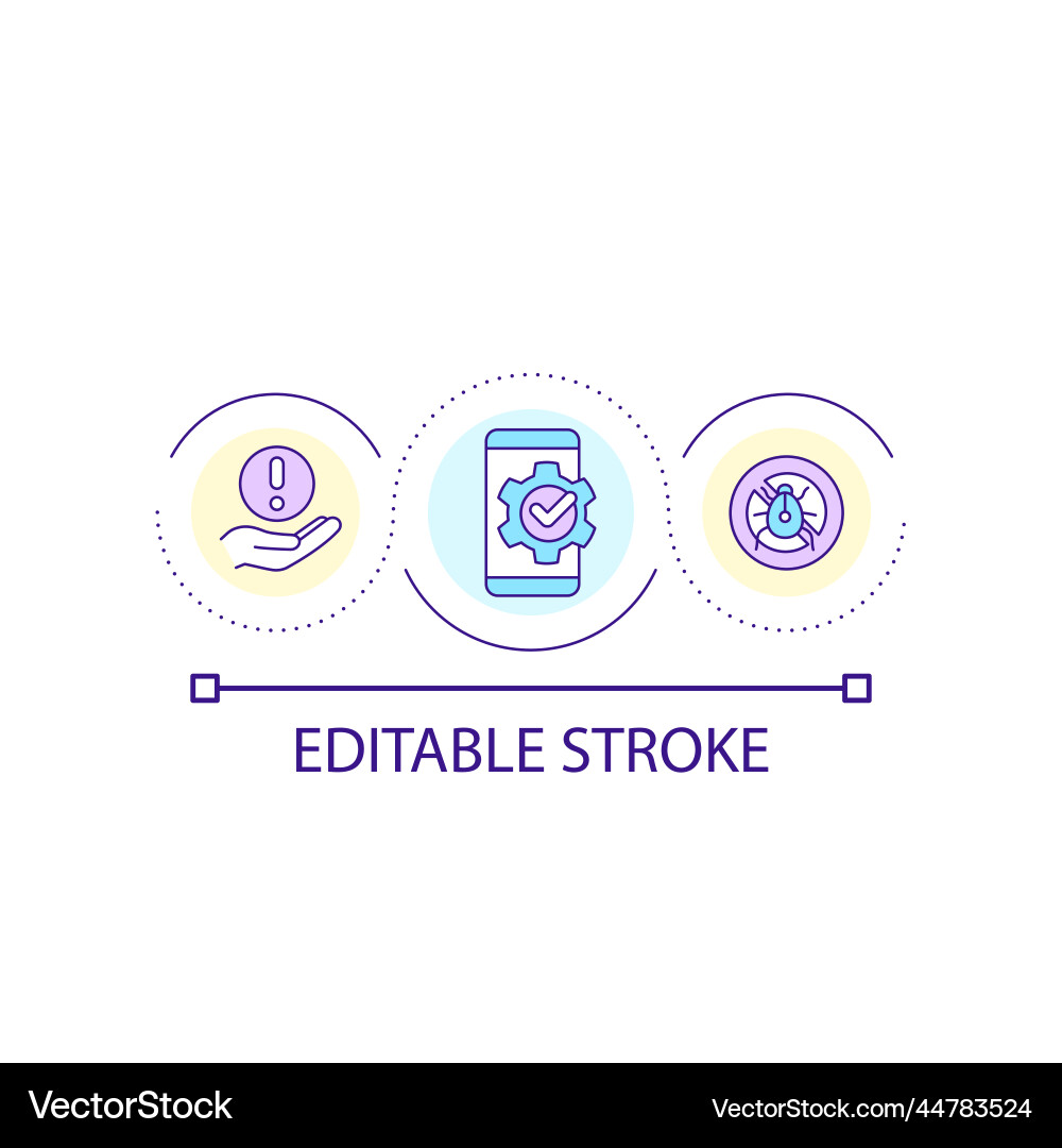 Remove digital viruses loop concept icon Vector Image