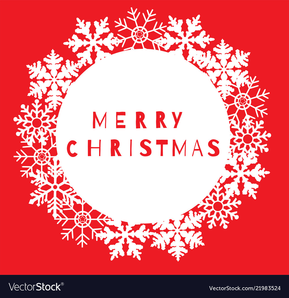 Snowflake frame Royalty Free Vector Image - VectorStock