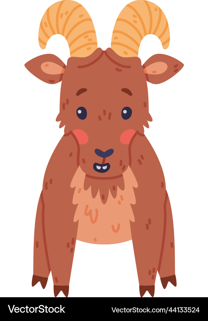 Standing urial character as wild mountain sheep Vector Image