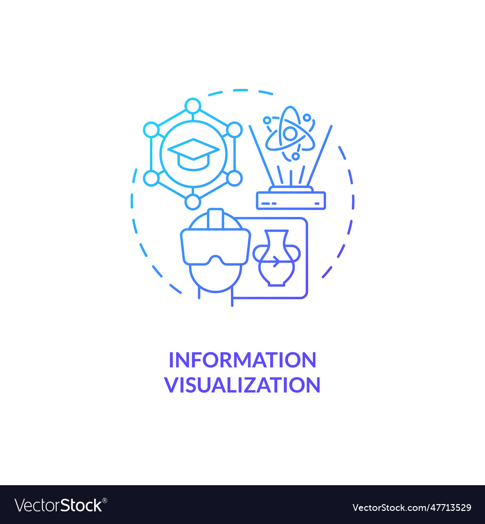 Information visualization gradient concept icon Vector Image