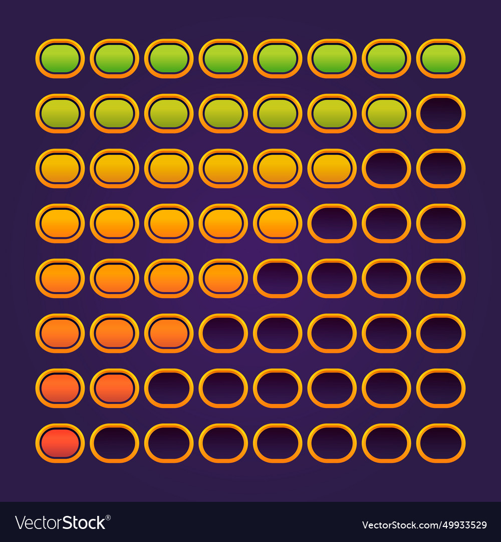 Loading progress bar ui game asset of shiny Vector Image