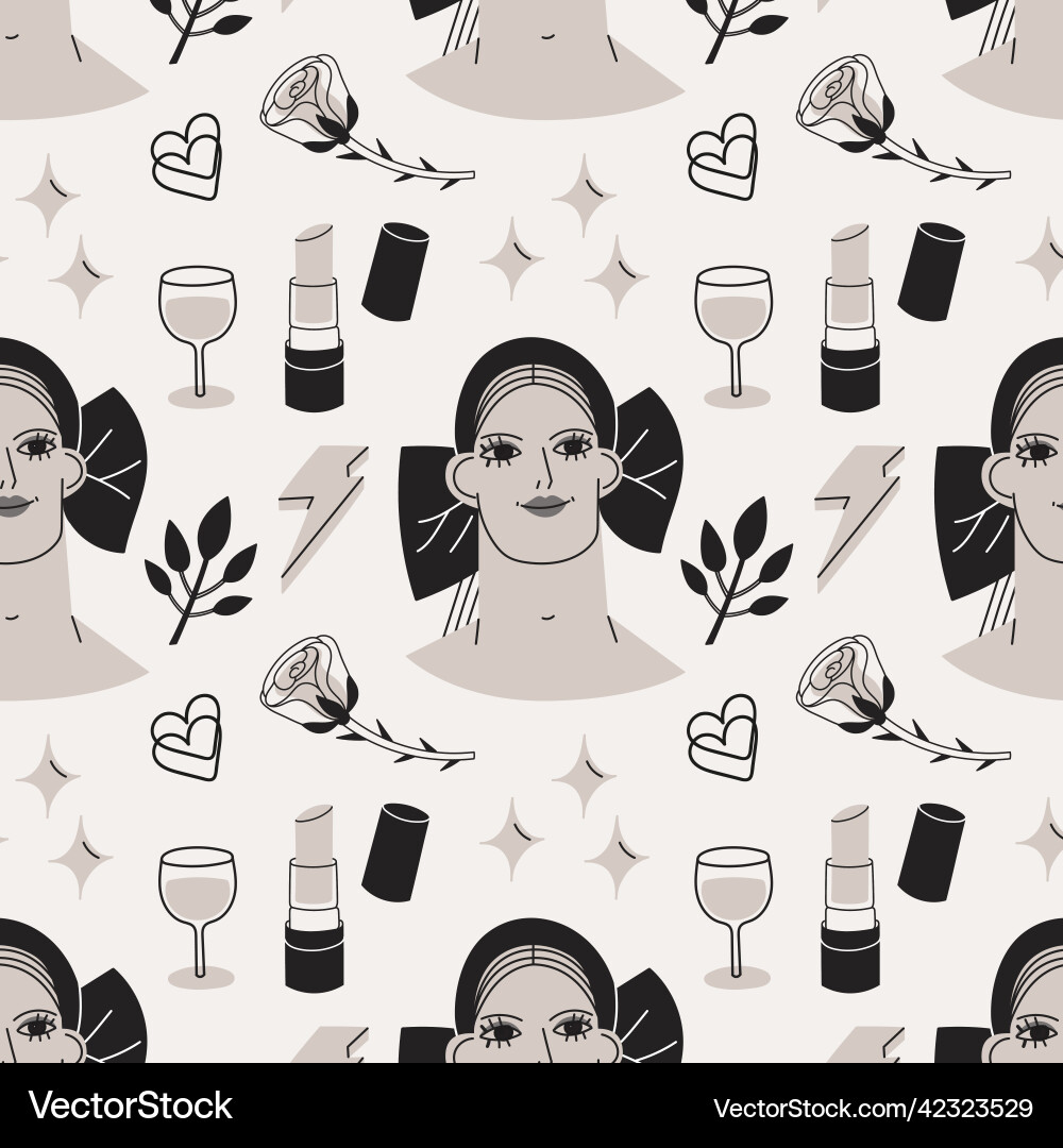 Pattern lady Royalty Free Vector Image - VectorStock