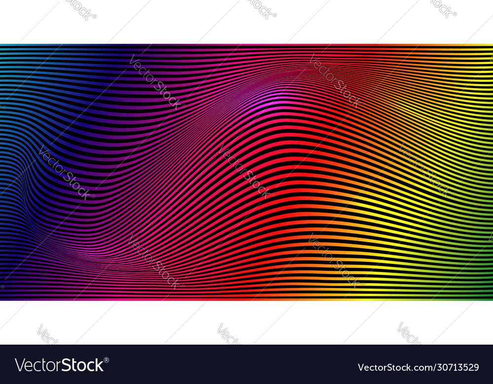 Psychedelic lines stripes pattern wavy texture Vector Image