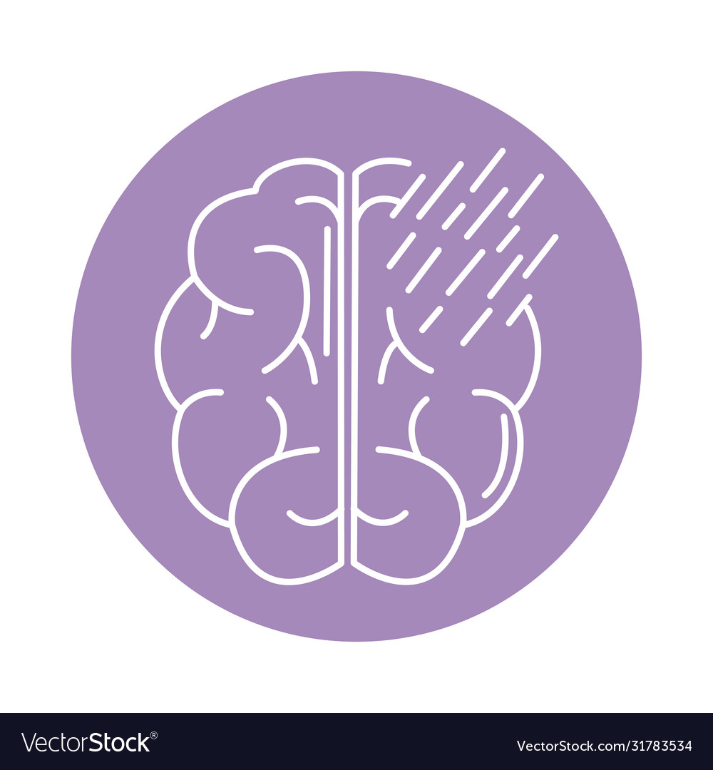 Alzheimer disease memory loss decrease in mental Vector Image