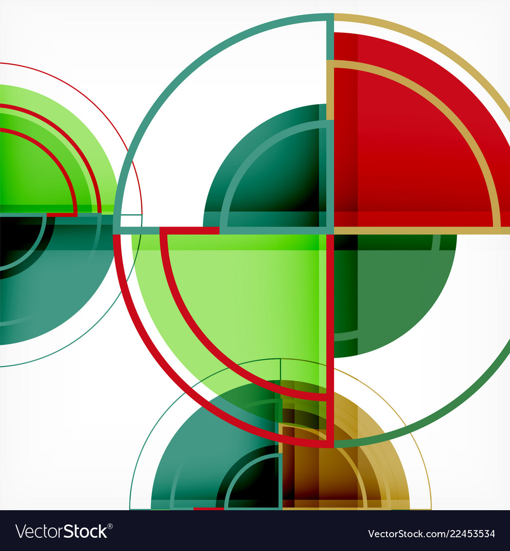 Creative circles geometric abstract background Vector Image