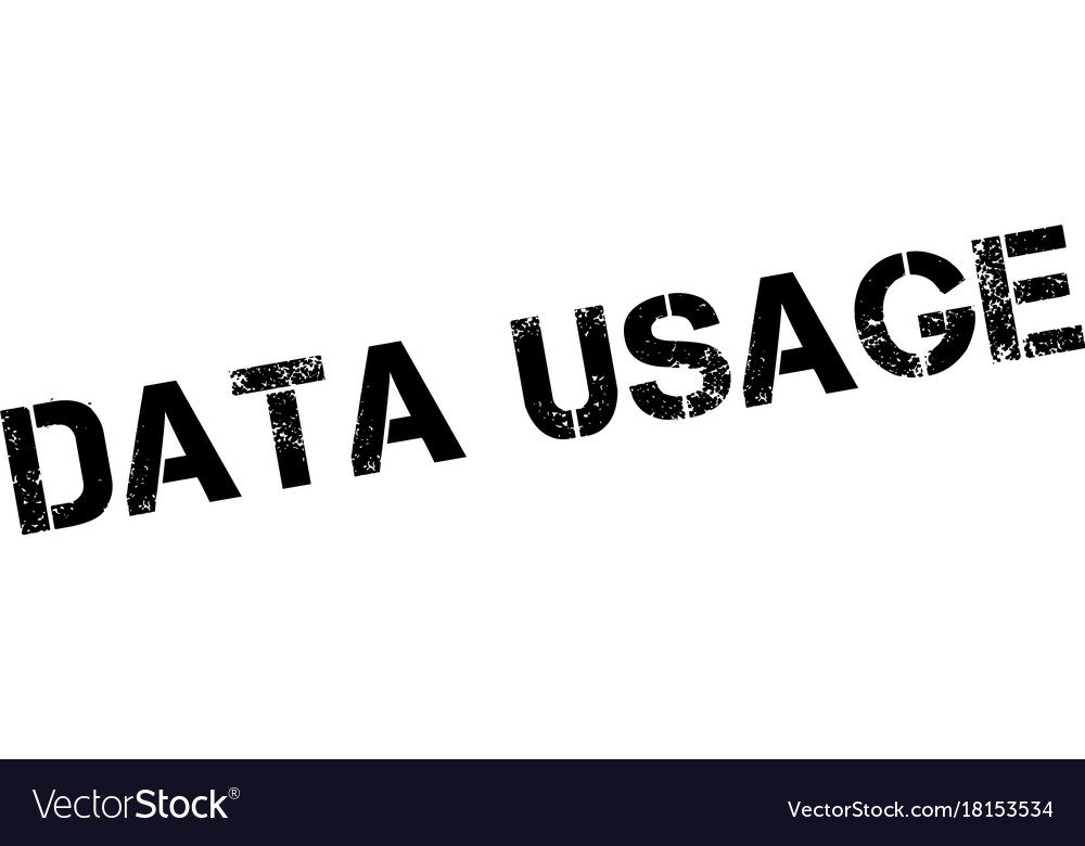 Data usage rubber stamp Royalty Free Vector Image
