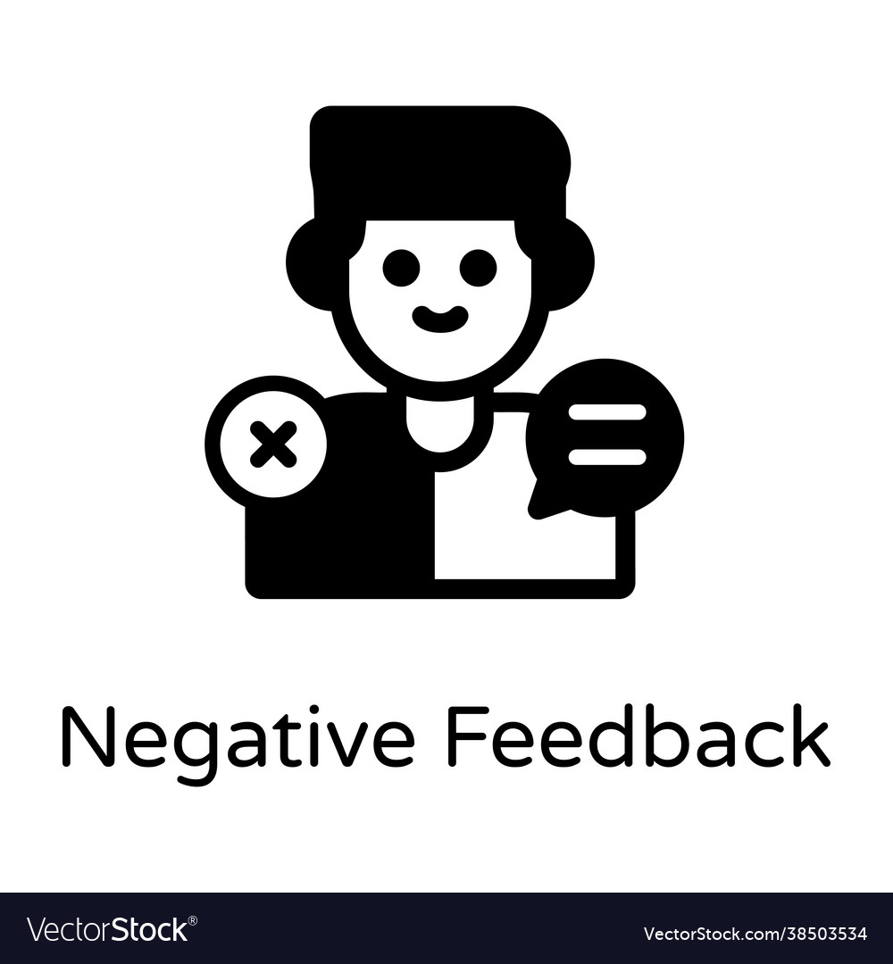 Negative feedback Royalty Free Vector Image - VectorStock