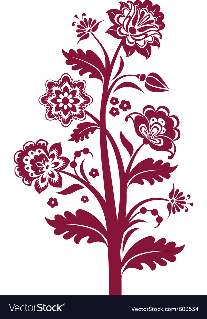 Vintage Floral Background Royalty Free Vector Image