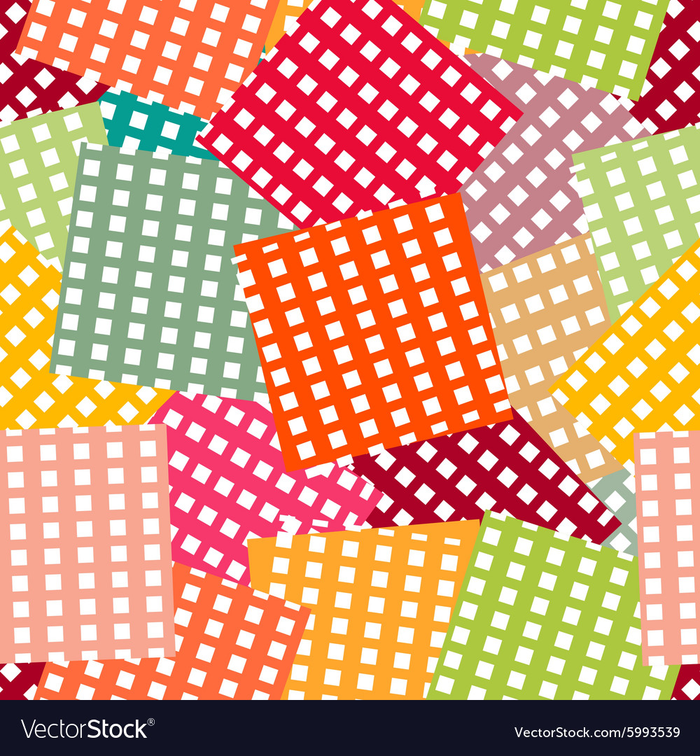 Bright seamless pattern patchwork style Royalty Free Vector