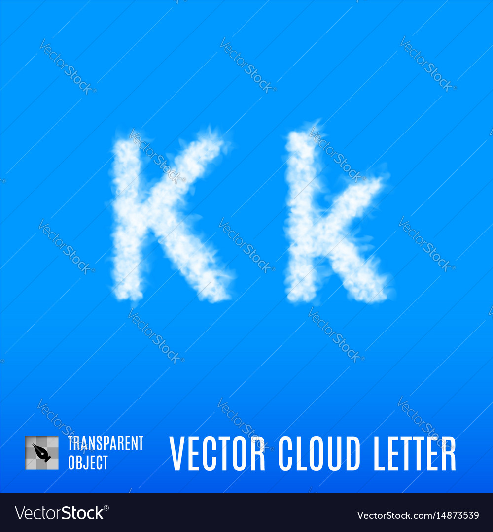 Cloud letter Royalty Free Vector Image - VectorStock