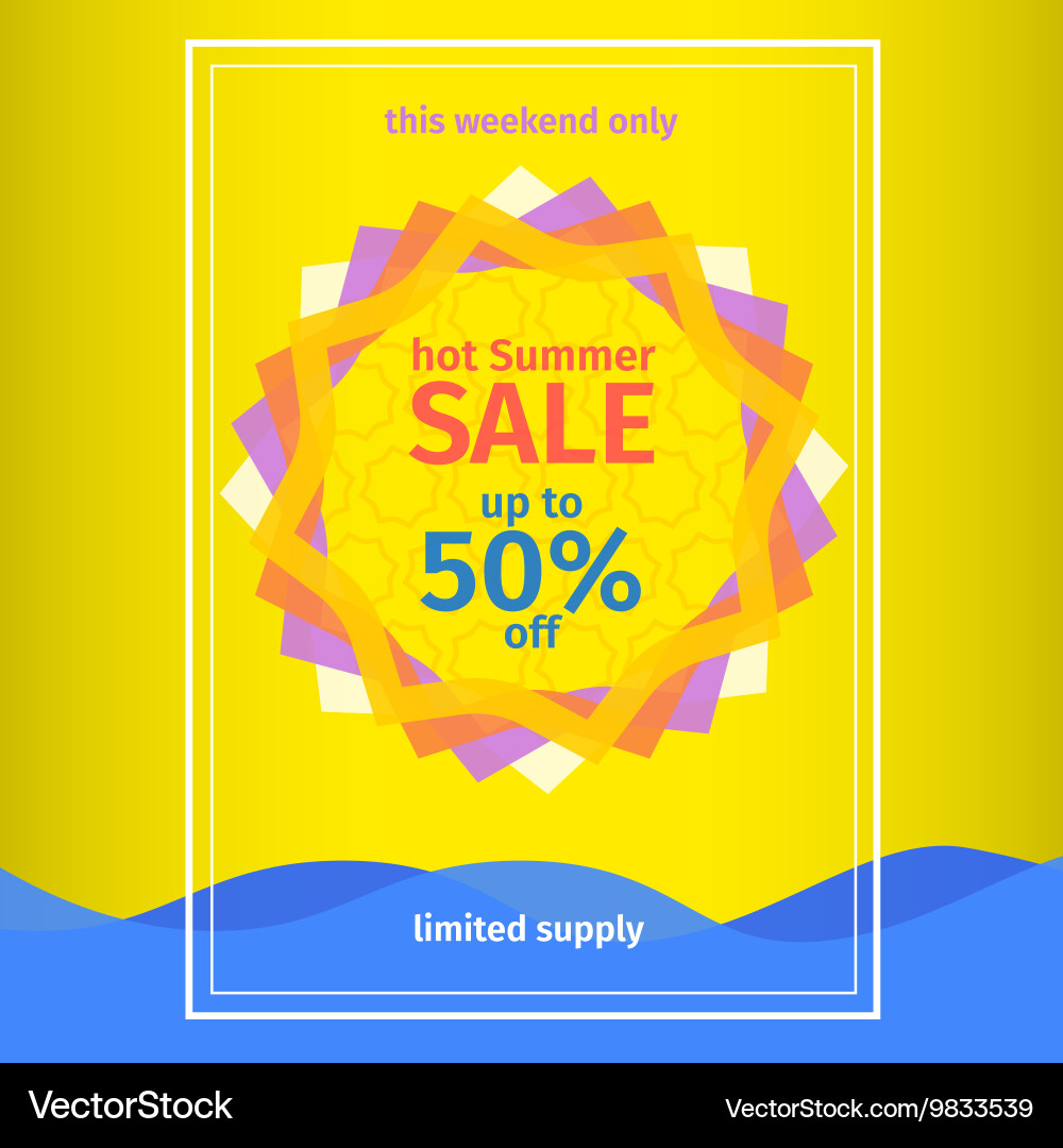 Hot summer sale Royalty Free Vector Image - VectorStock