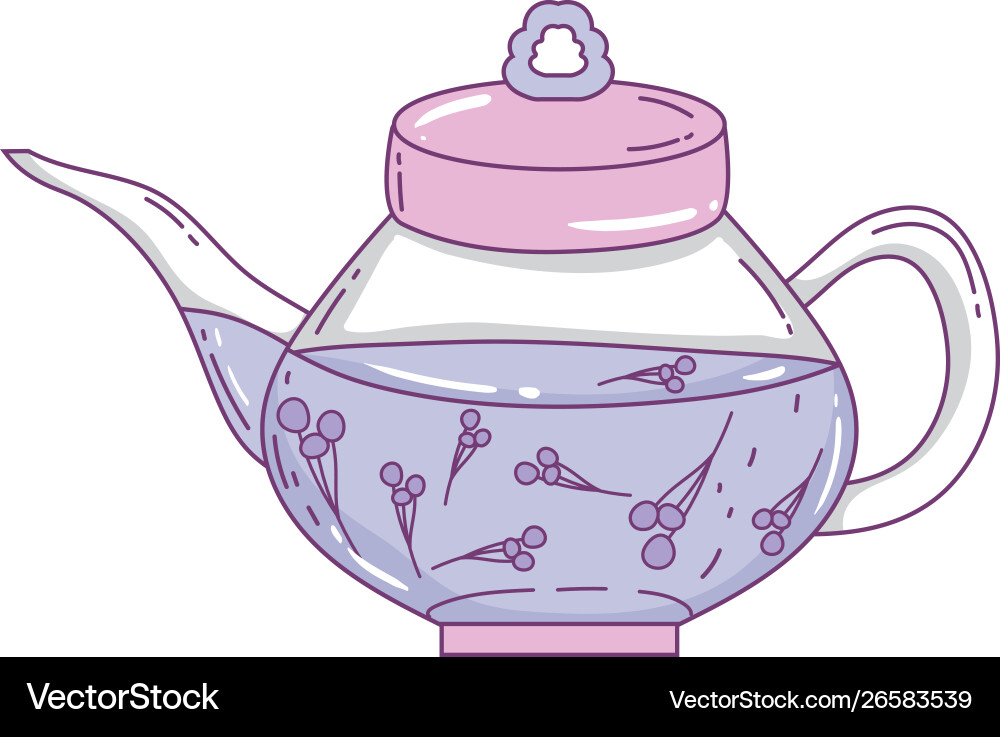 Isolated tea pot design Royalty Free Vector Image