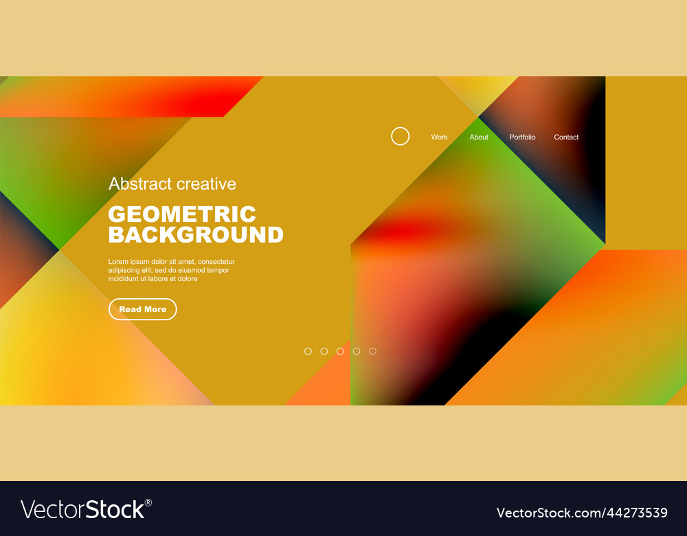 Triangles With Fluid Gradients Abstract Landing Vector Image