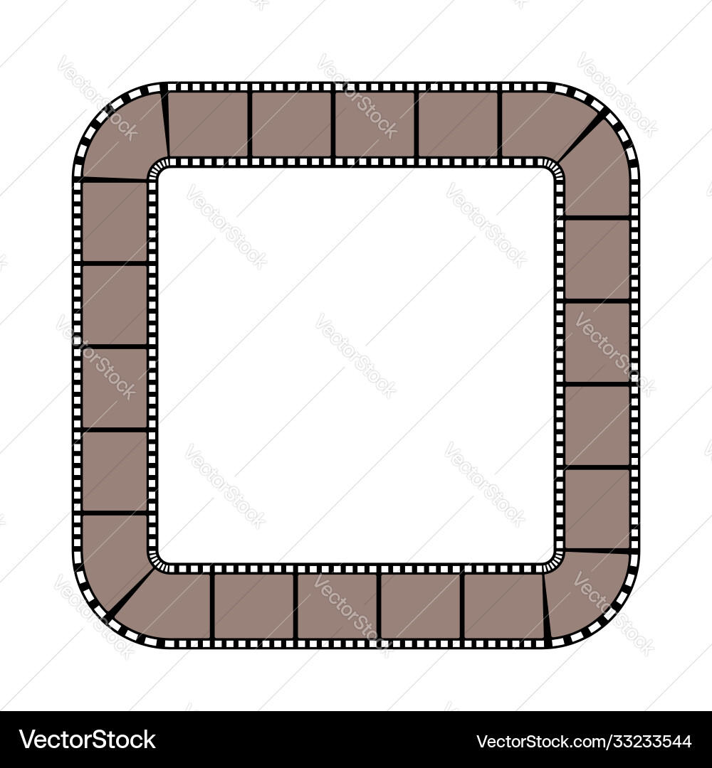 Border from film strips on white background Vector Image