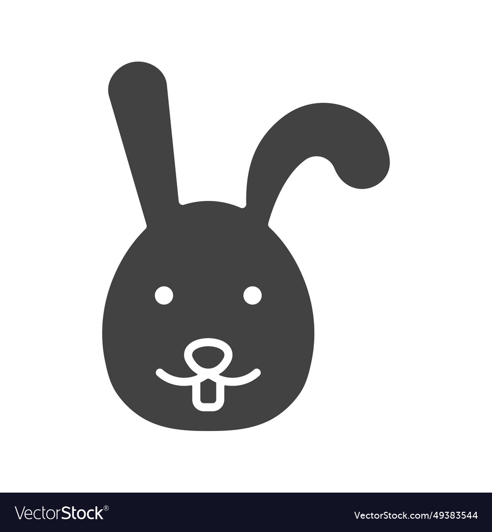 Rabbit face icon image Royalty Free Vector Image