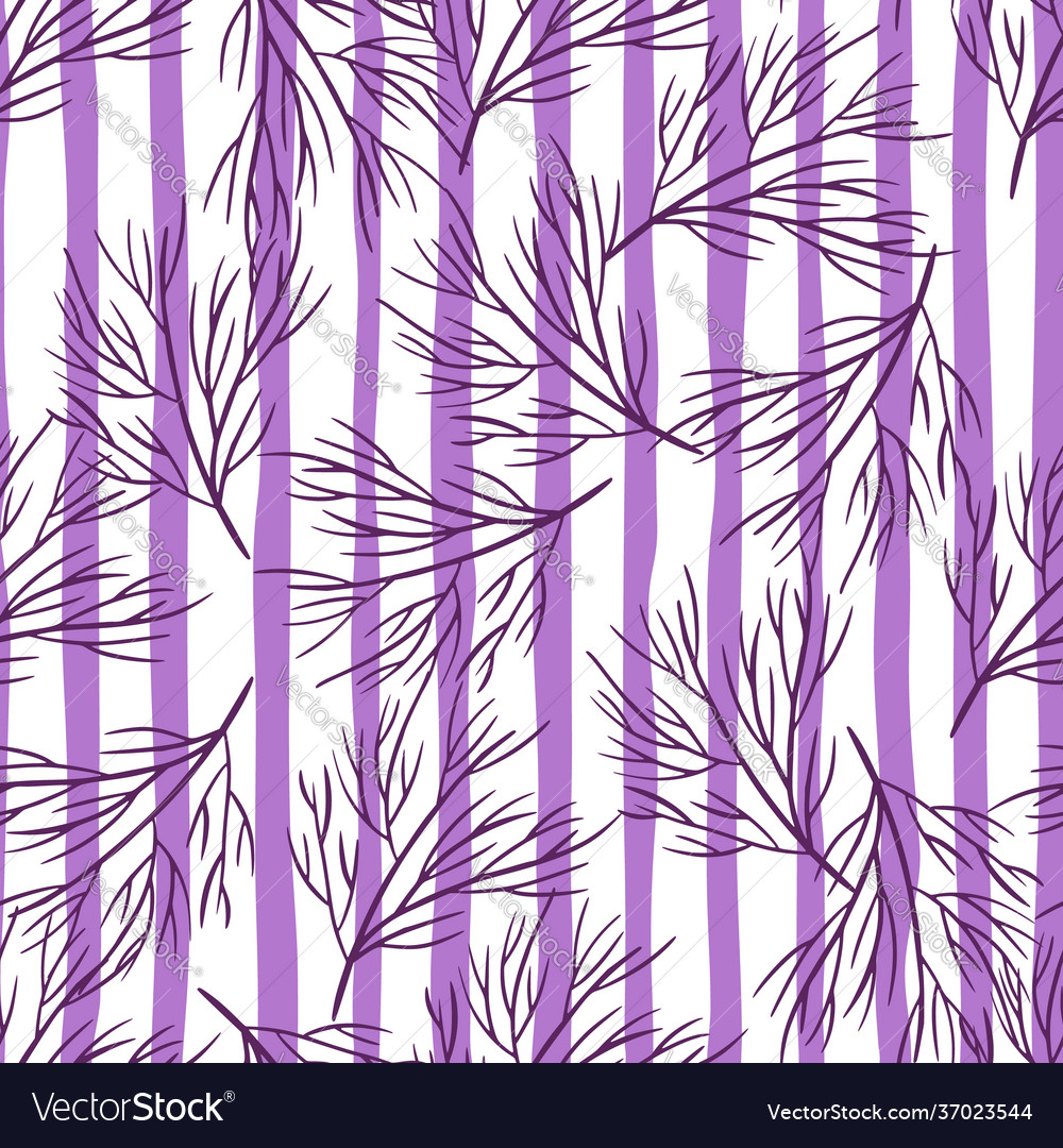 Random seamless doodle pattern with contoured Vector Image