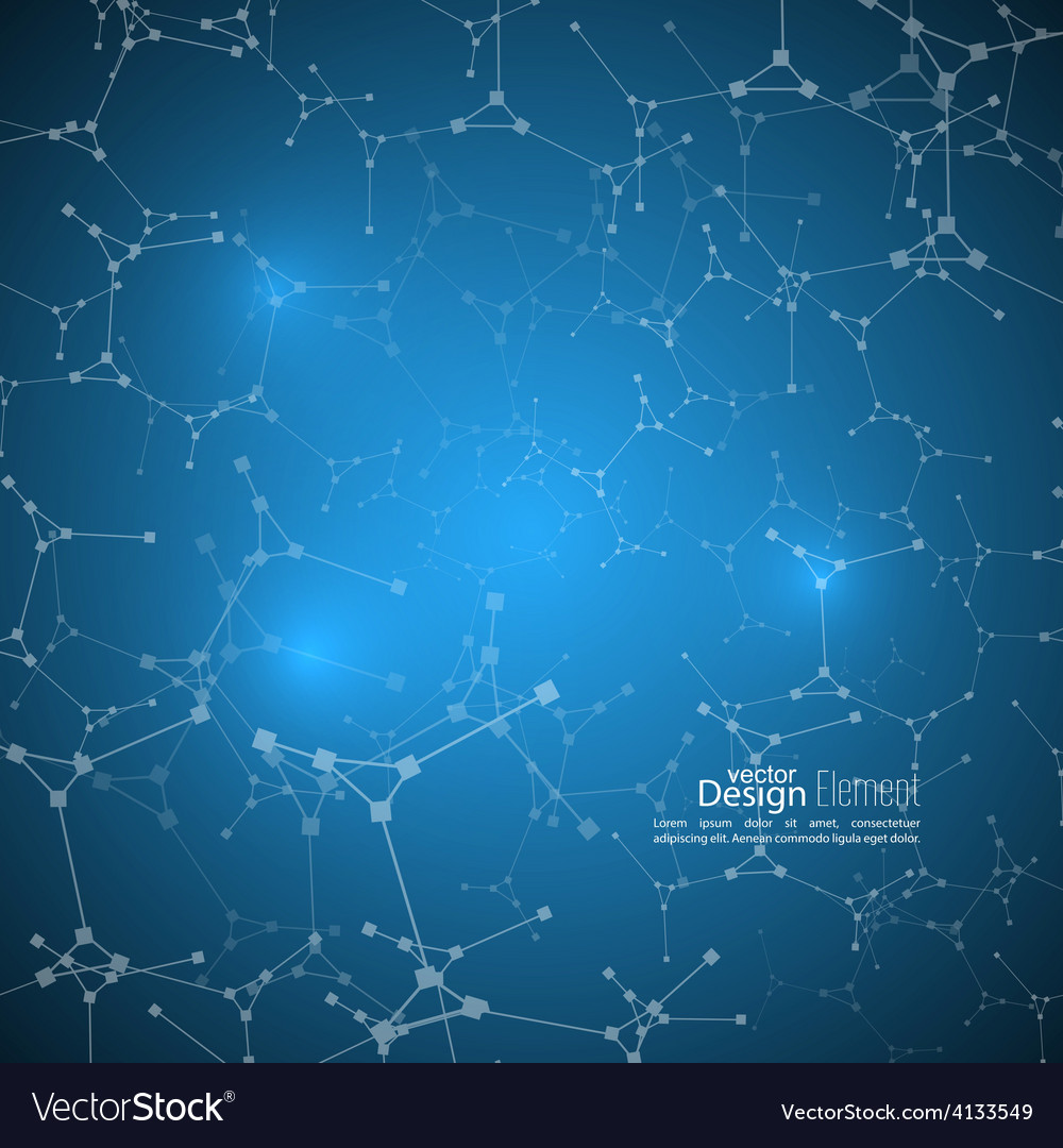 Abstract Background With Dna Molecule Structure Vector Image