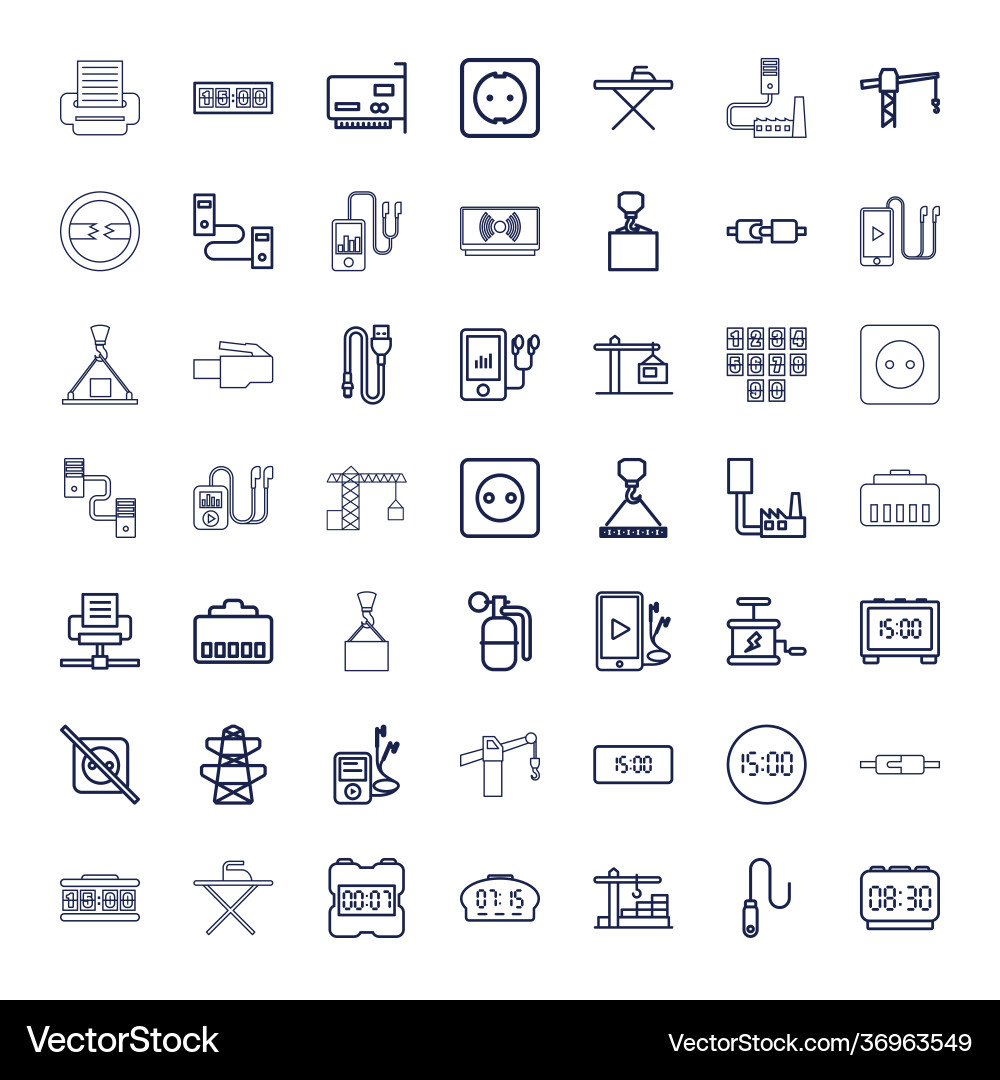Cable icons Royalty Free Vector Image - VectorStock