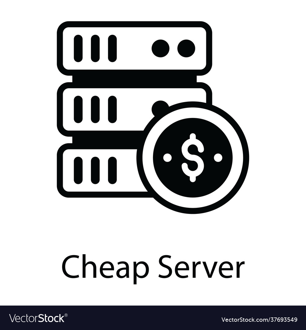 Cheap server Royalty Free Vector Image - VectorStock