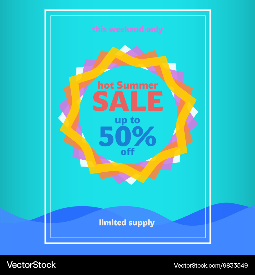 Hot summer sale Royalty Free Vector Image - VectorStock