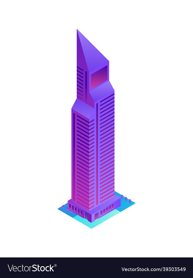 Skyscraper isometric icon Royalty Free Vector Image Skyscraper isometric icon Royalty Free Vector Image