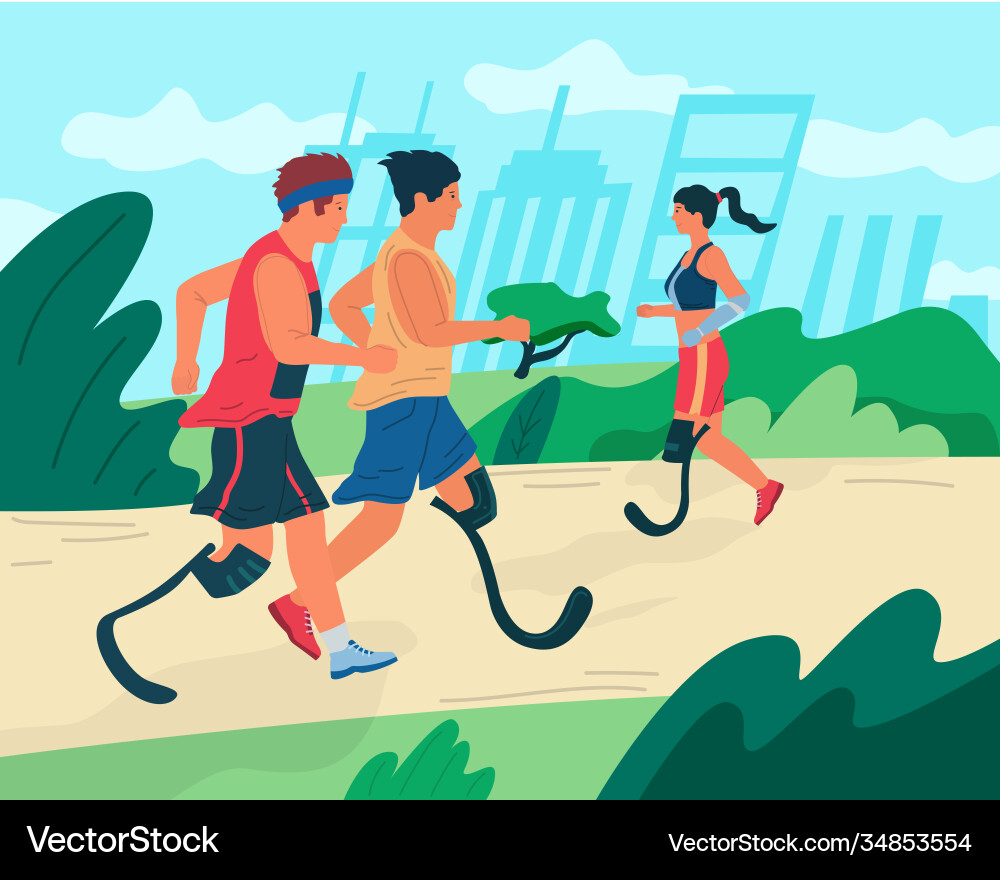 Handicapped people cartoon disabled persons Vector Image