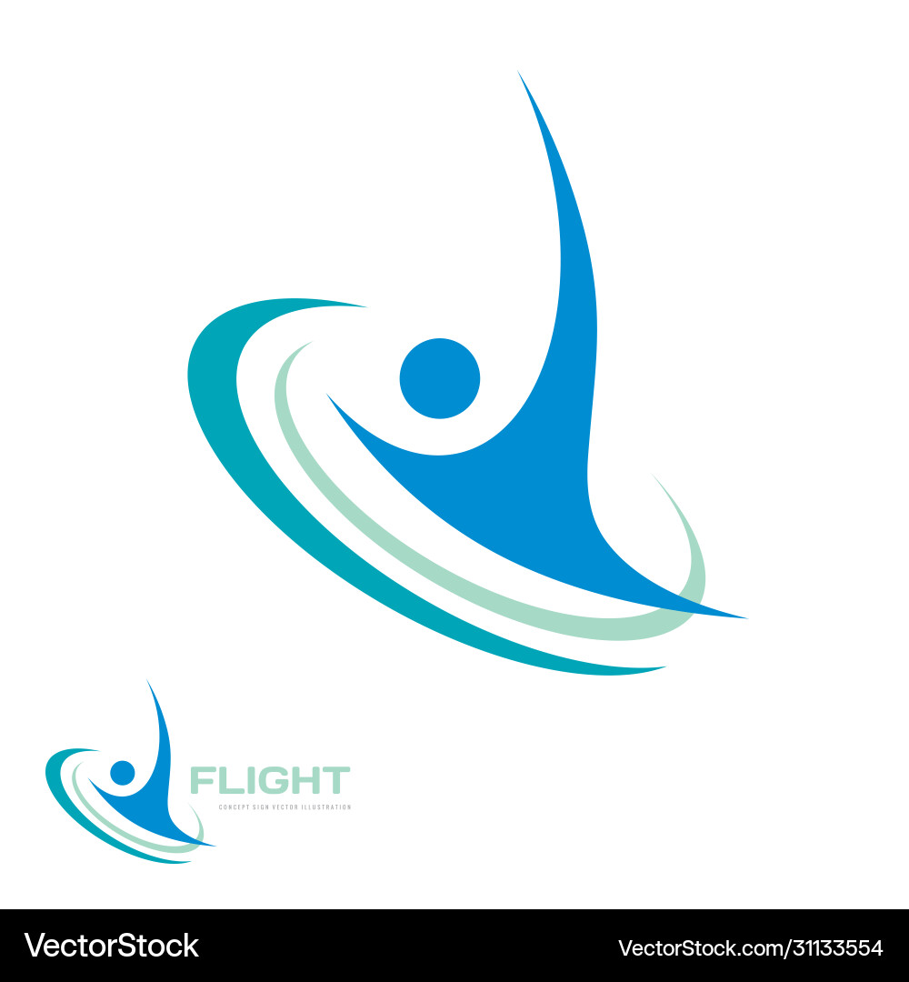 Human character - logo template concept Royalty Free Vector