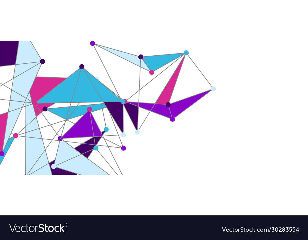 Line points connections triangular technology Vector Image