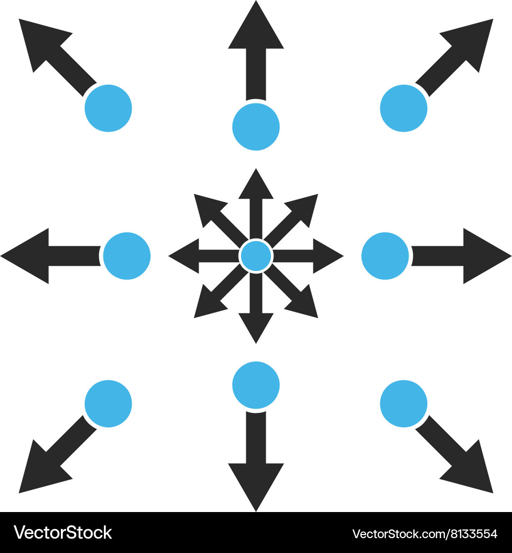Pull arrows flat icon set Royalty Free Vector Image