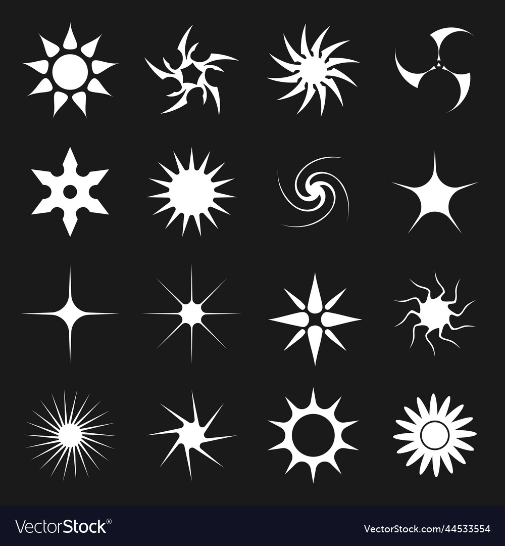 Set of retrofuturistic design elements Royalty Free Vector