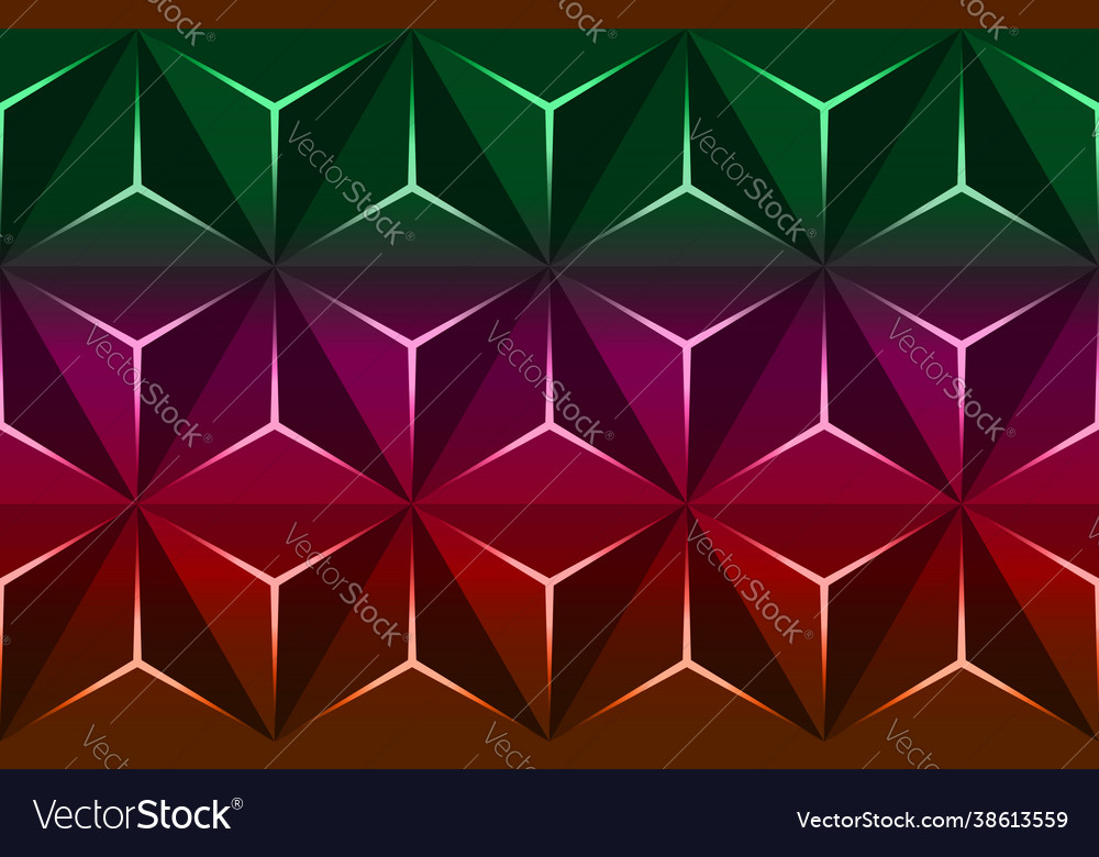 Geometric 3d pattern with colorful basic shapes Vector Image