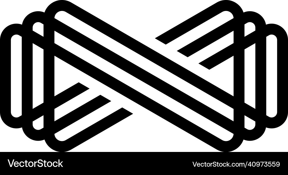 Infinity play media line logo 3d Royalty Free Vector Image