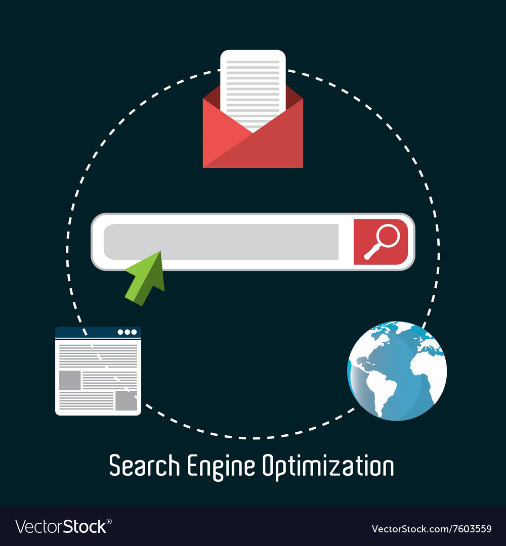 Search engine optimization design Royalty Free Vector Image