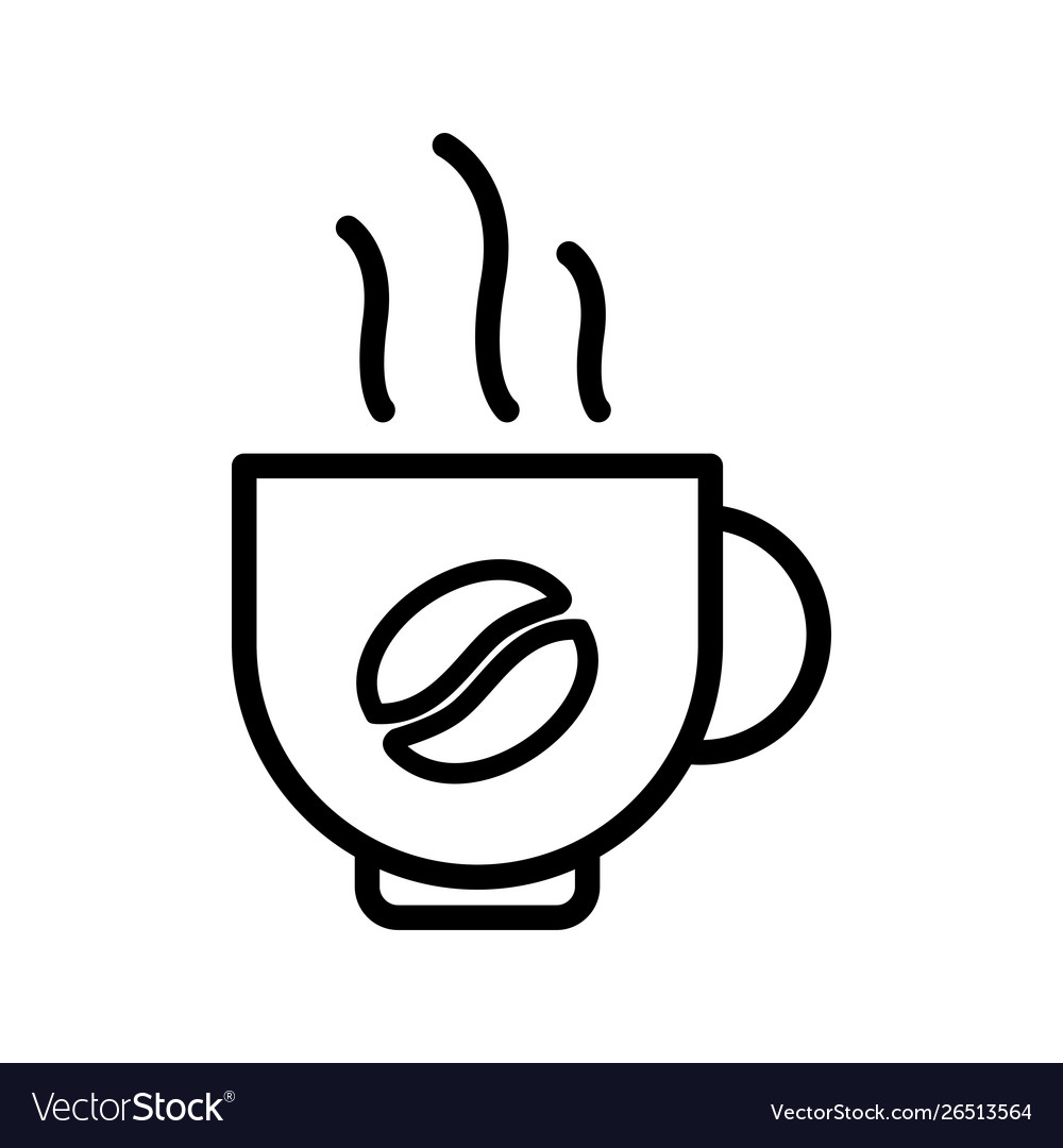 Coffee line black icon Royalty Free Vector Image