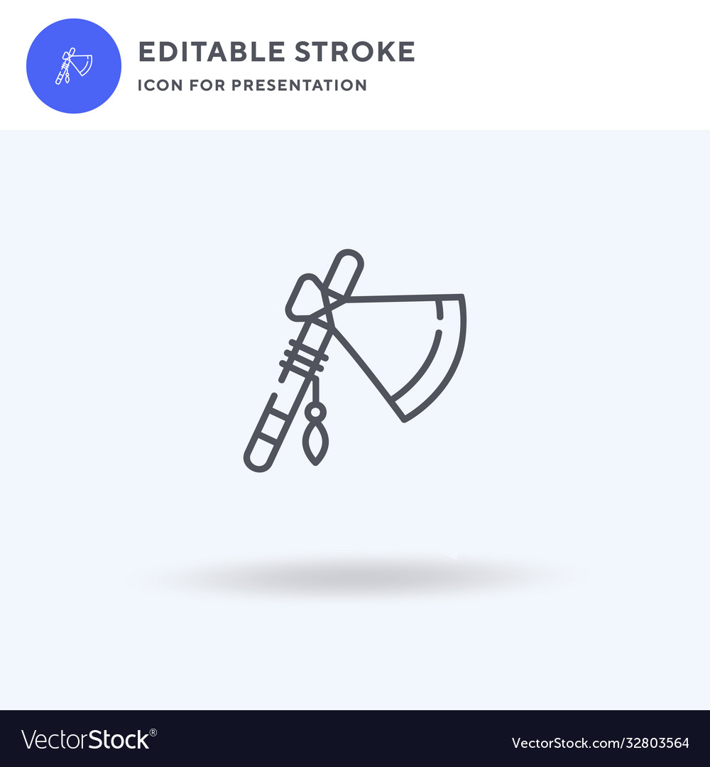 Tomahawk icon filled flat sign solid Royalty Free Vector
