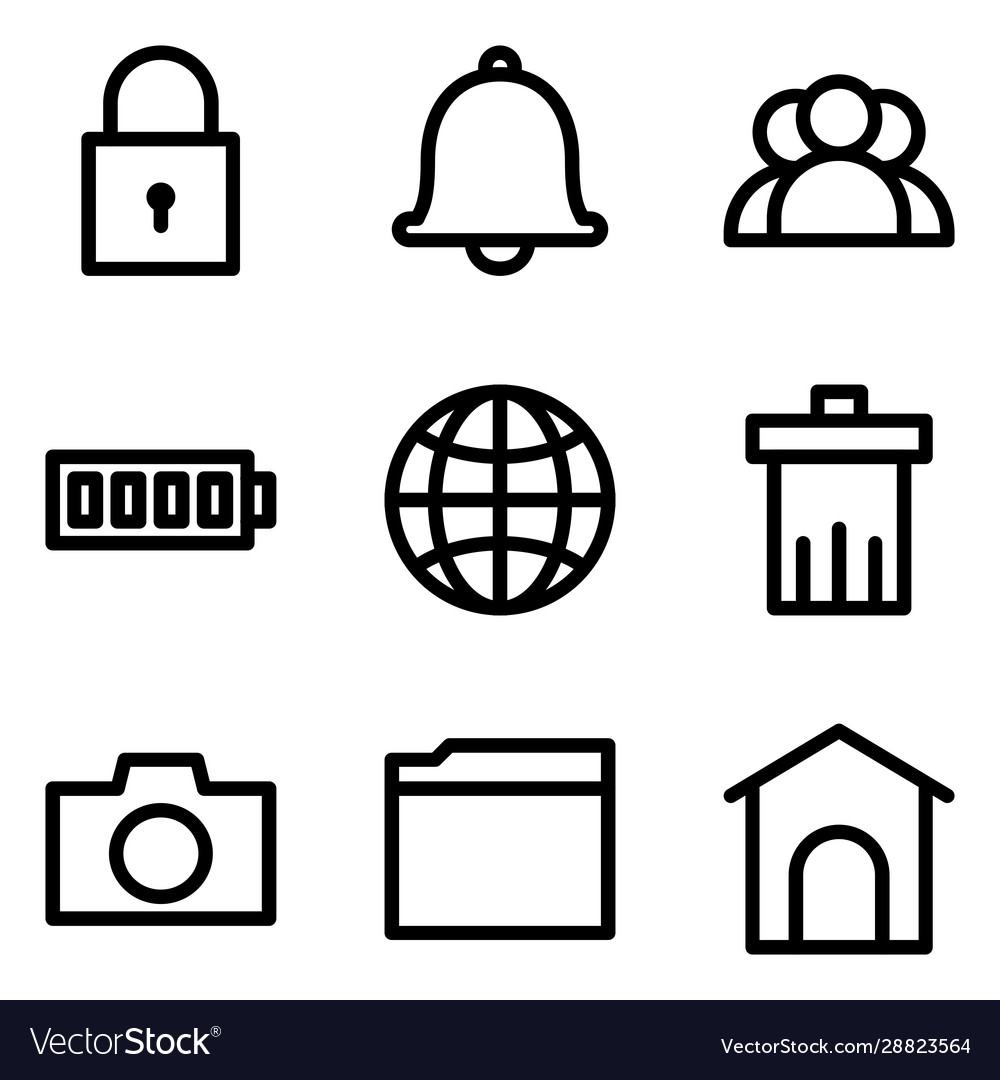 Universal line icon3 Royalty Free Vector Image Universal line icon3 Royalty Free Vector Image