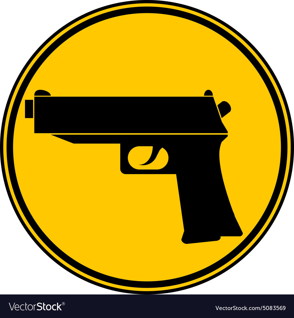 Gun button Royalty Free Vector Image - VectorStock