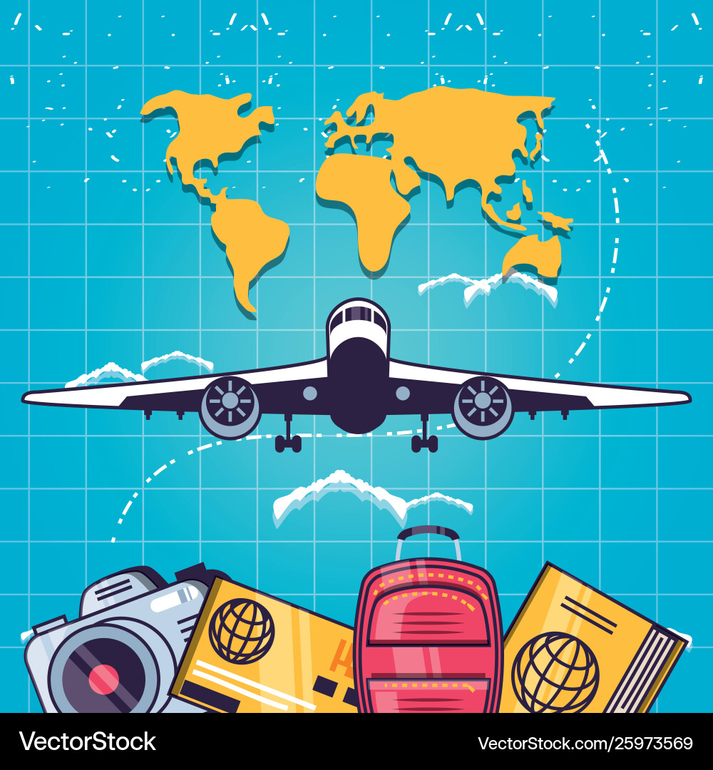 Isolated travel icon set design Royalty Free Vector Image