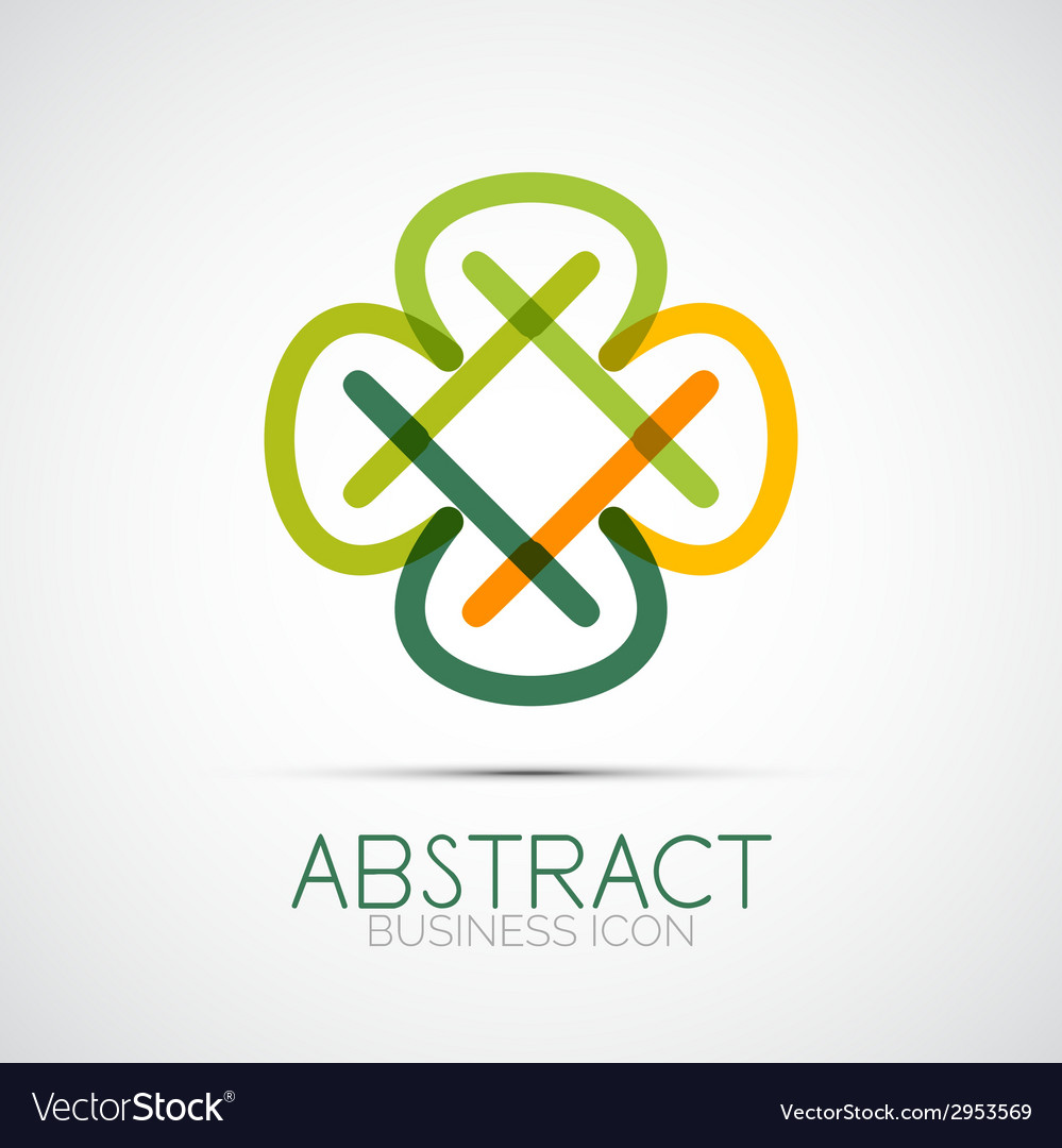 Line design loop logo Royalty Free Vector Image