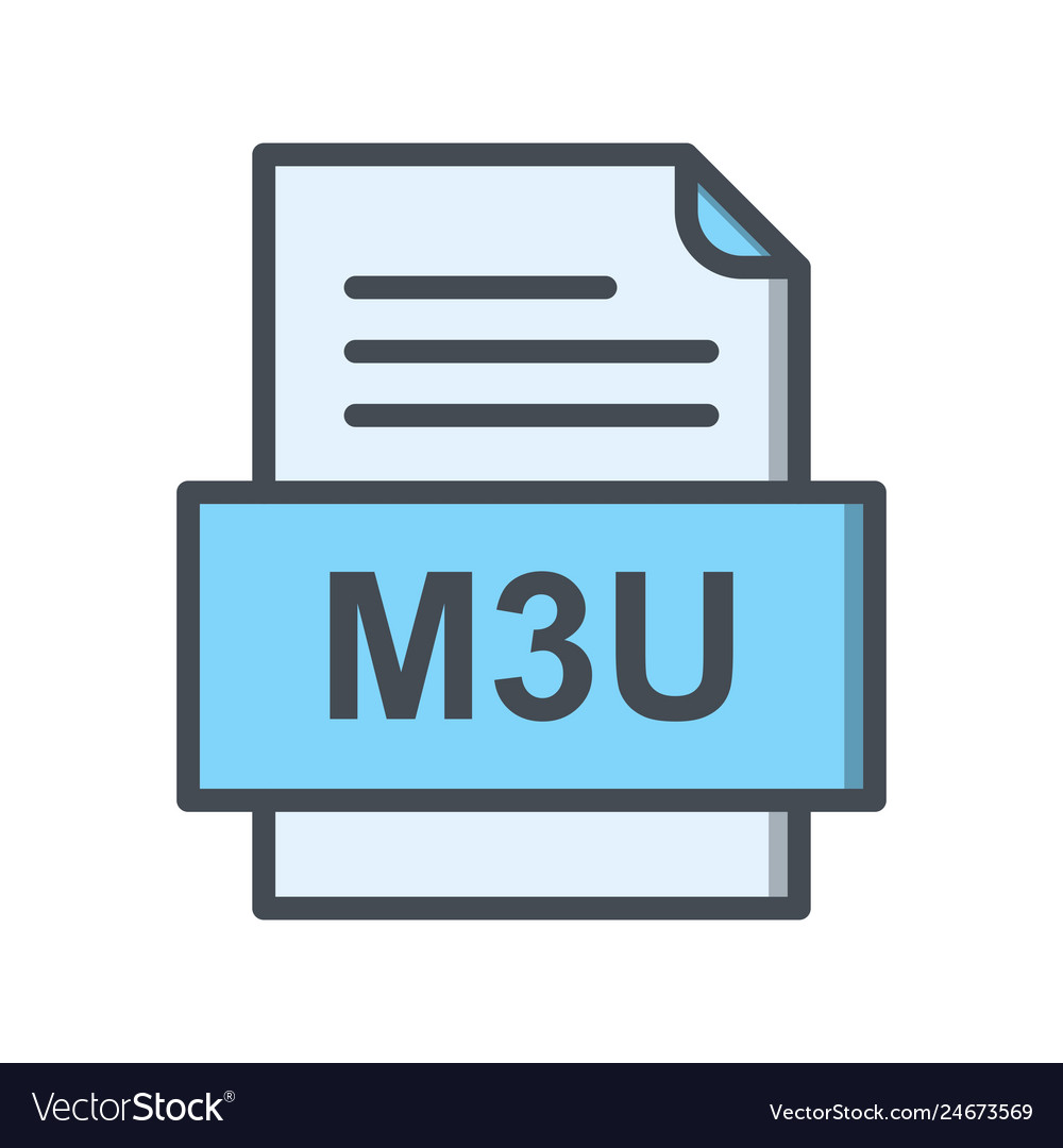 M3u file document icon Royalty Free Vector Image