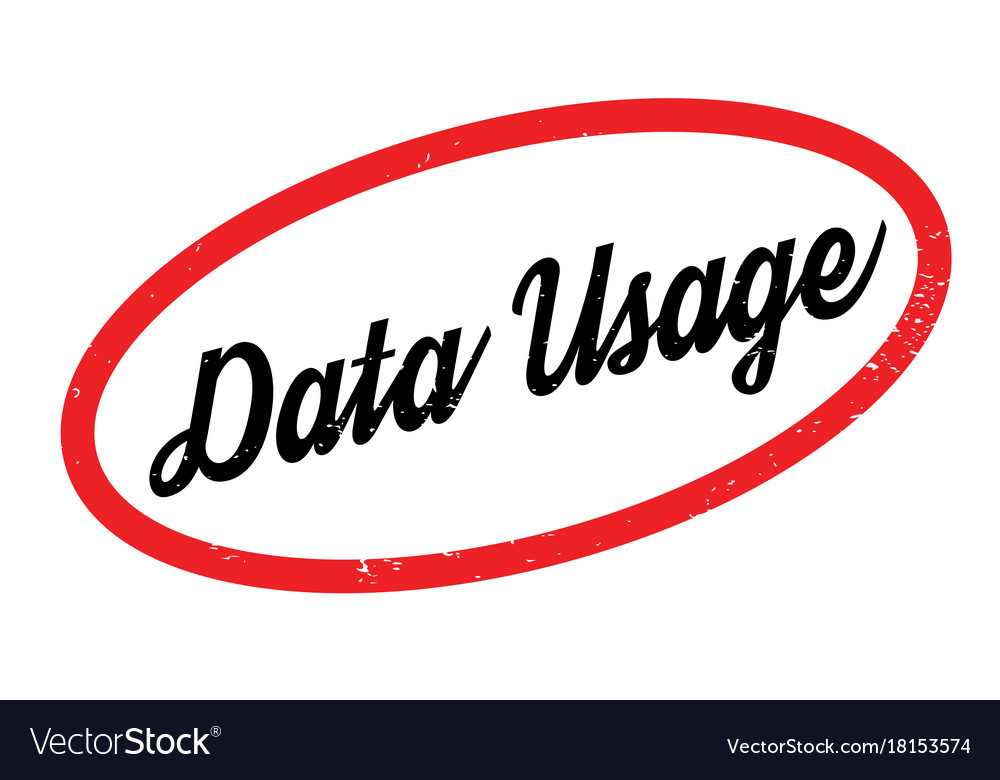 Data usage rubber stamp Royalty Free Vector Image