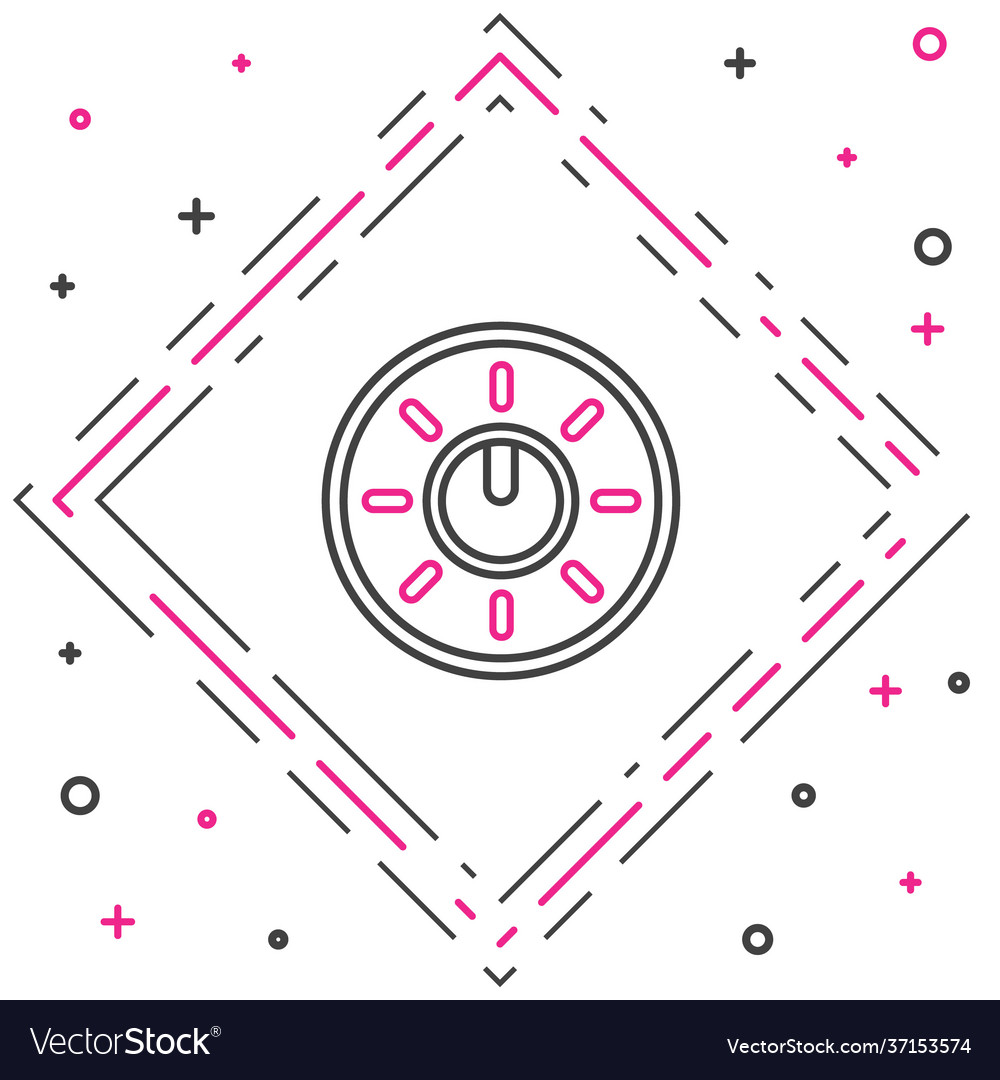 Line dial knob level technology settings icon Vector Image Line dial knob level technology settings icon Vector Image