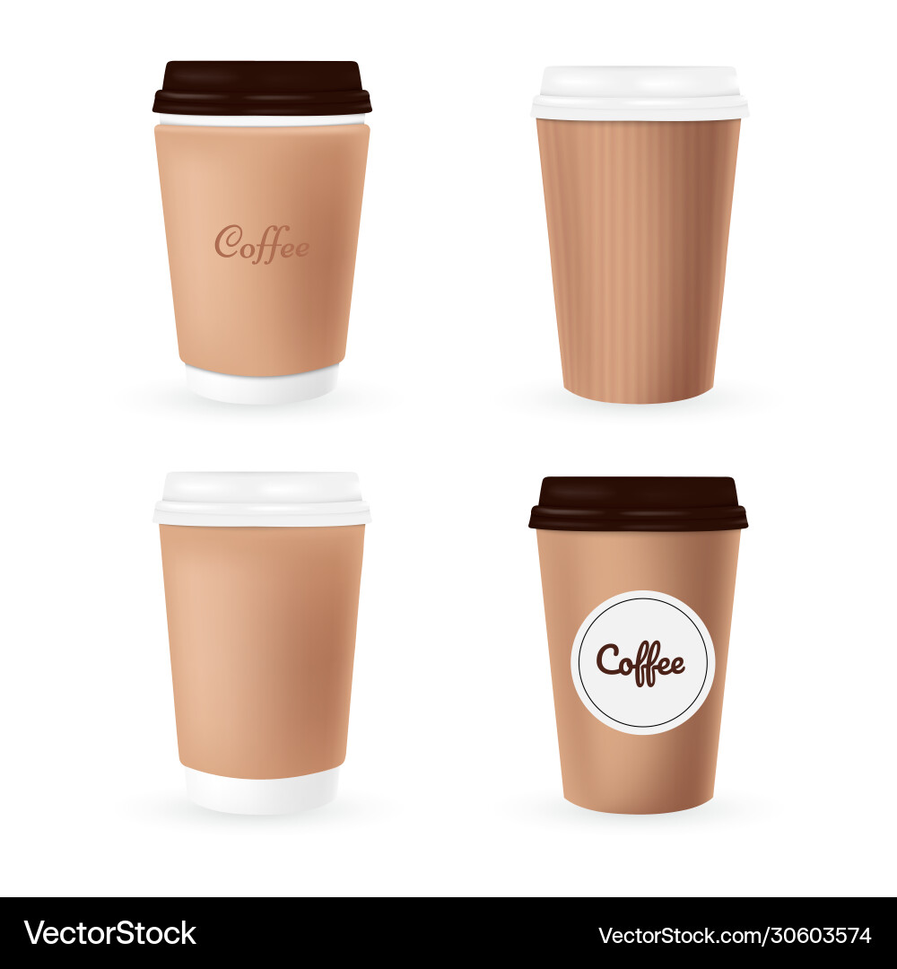 Realistic blank coffee cup Royalty Free Vector Image