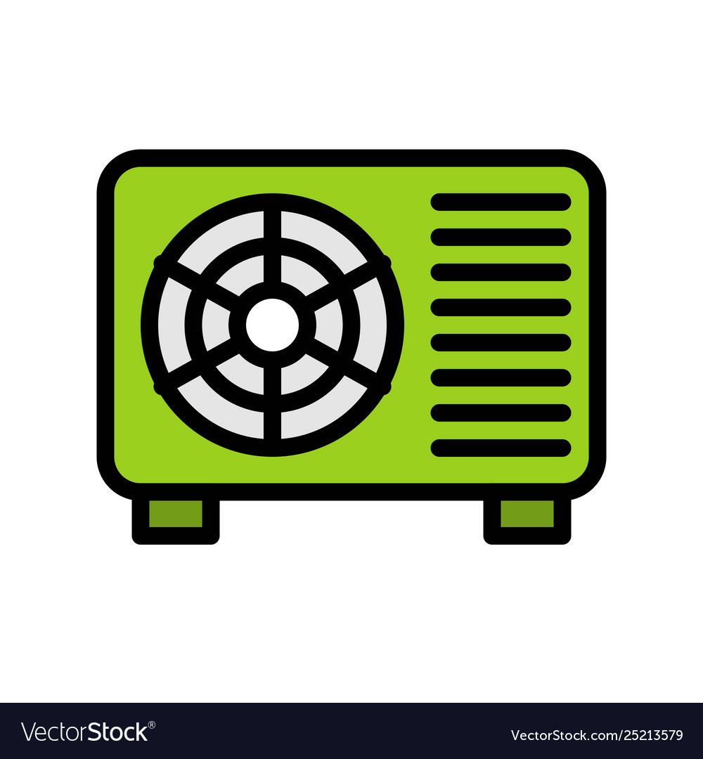 Air conditioner compressor unit filled style Vector Image