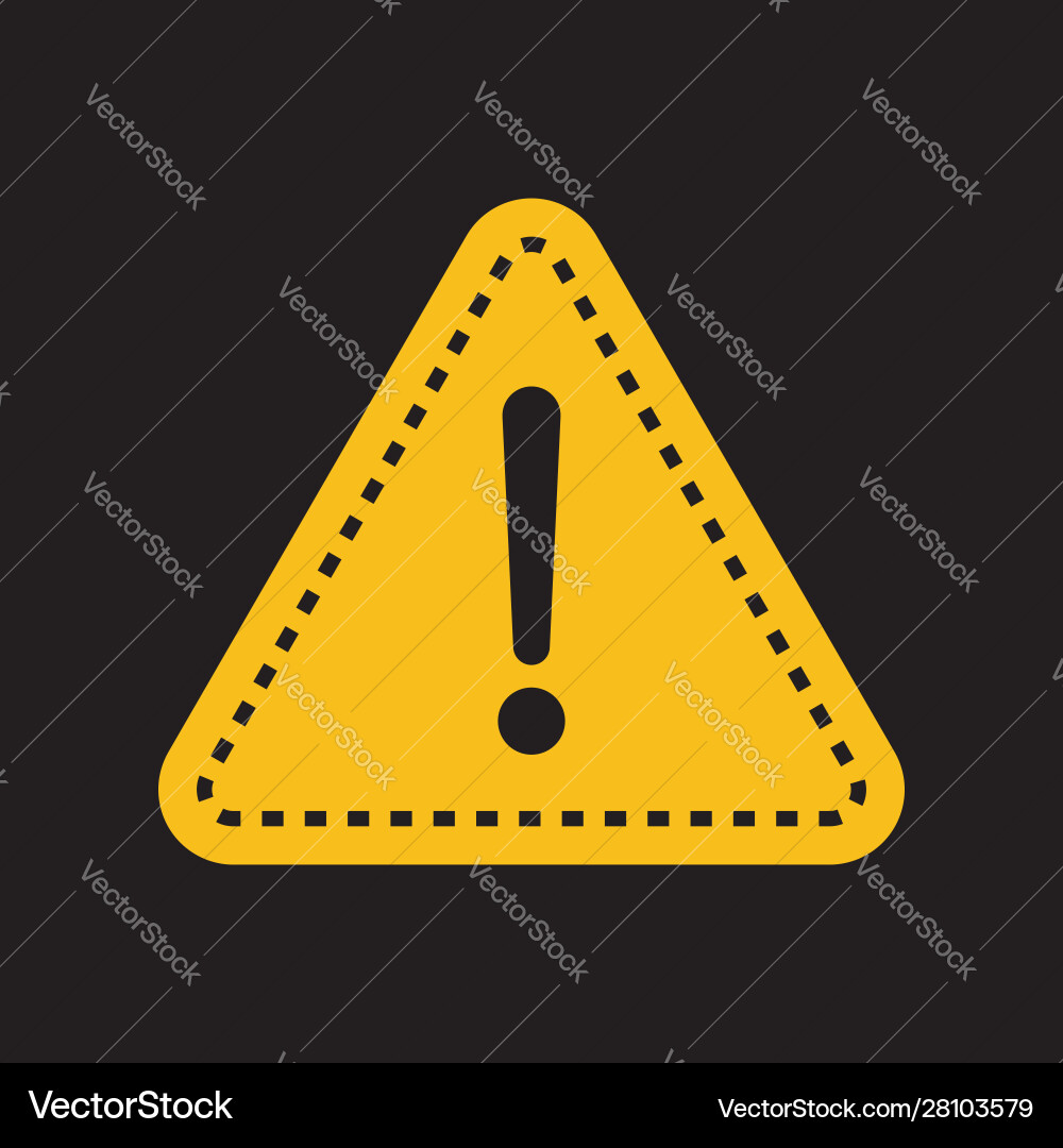 Danger or hazard yellow symbol alert Royalty Free Vector