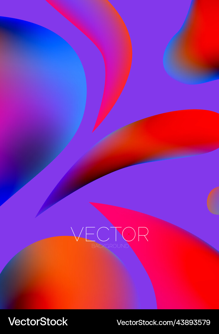 Fluid water drop shape composition abstract Vector Image