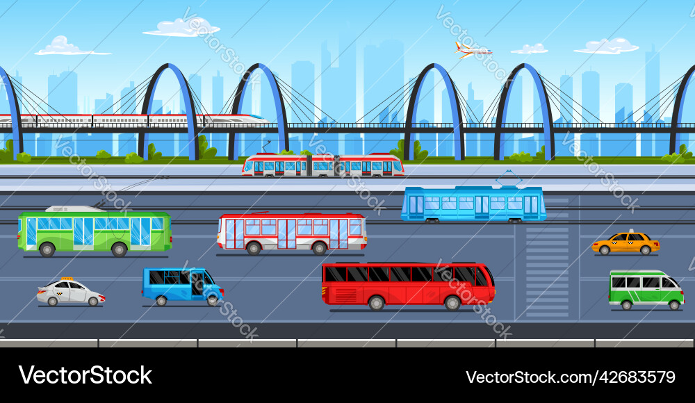 Public transport Royalty Free Vector Image - VectorStock
