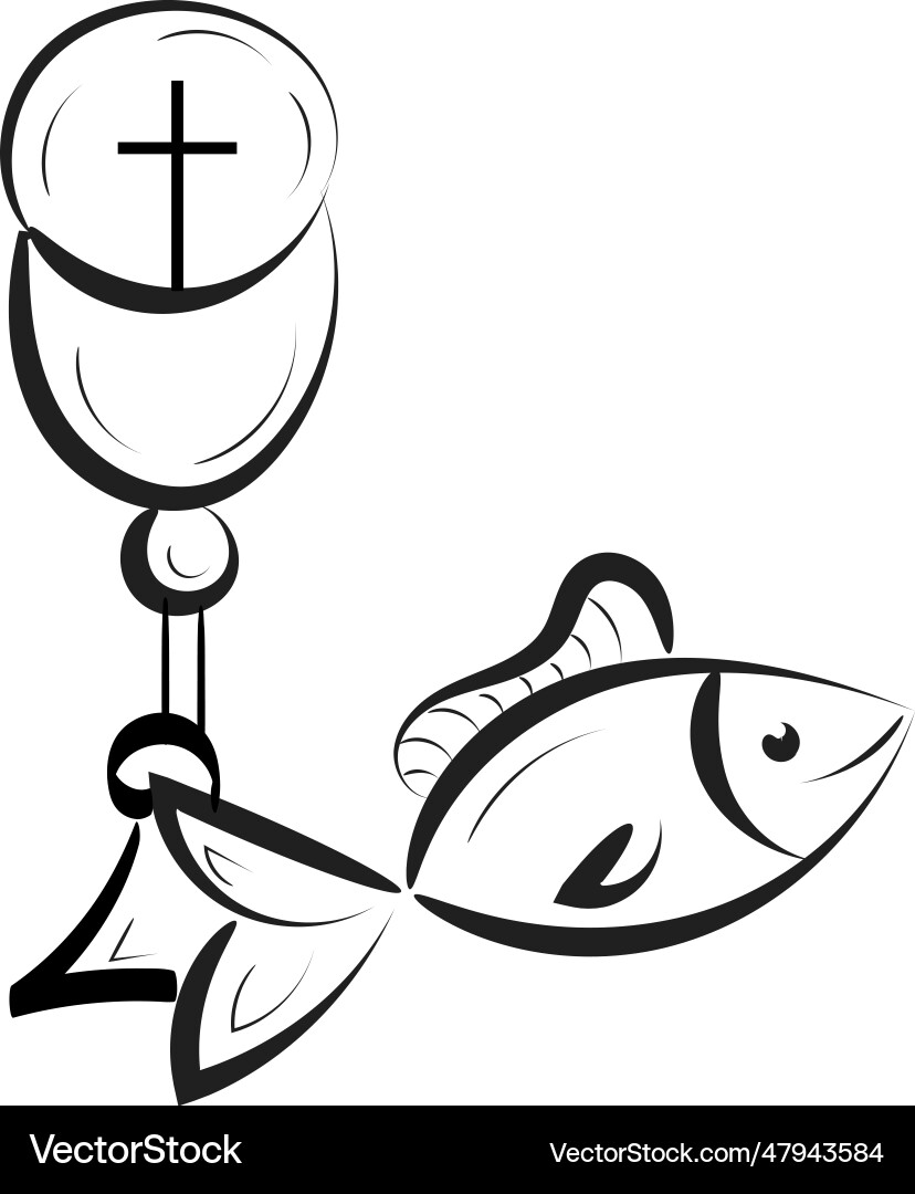 Christian symbol design for print Royalty Free Vector Image