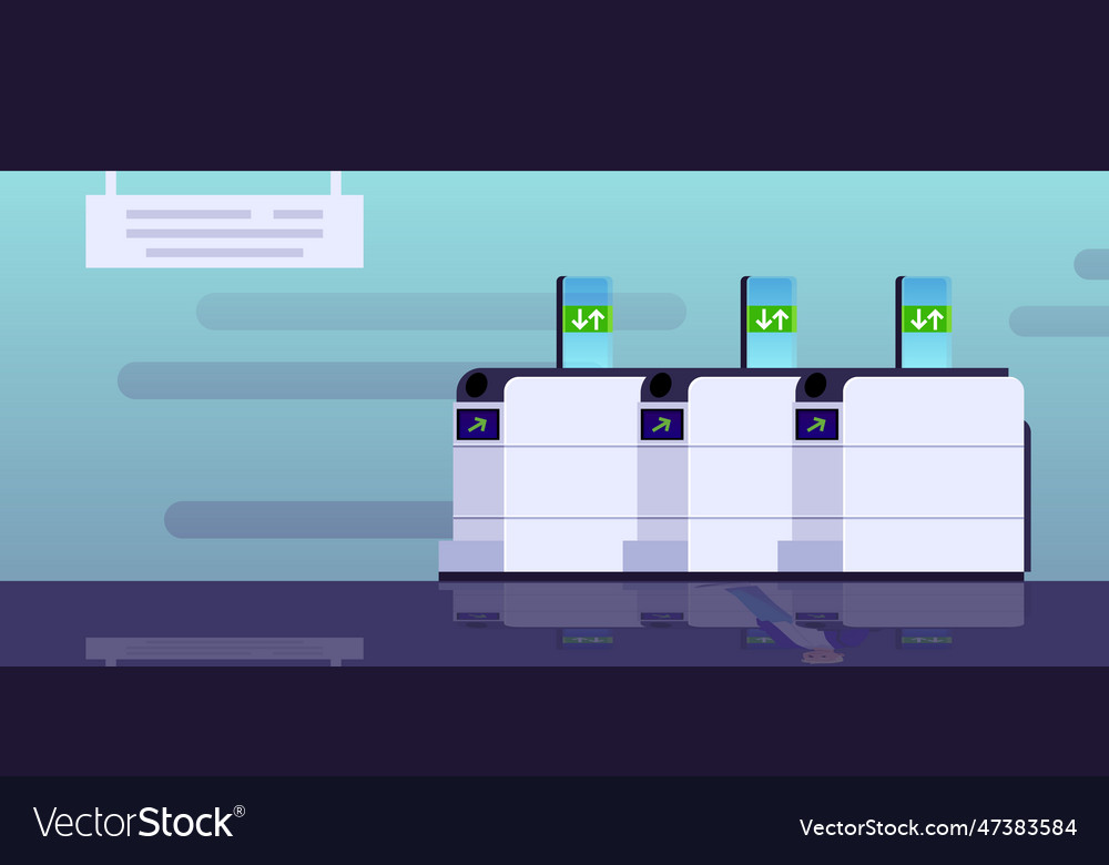 Inside empty baffle gate Royalty Free Vector Image