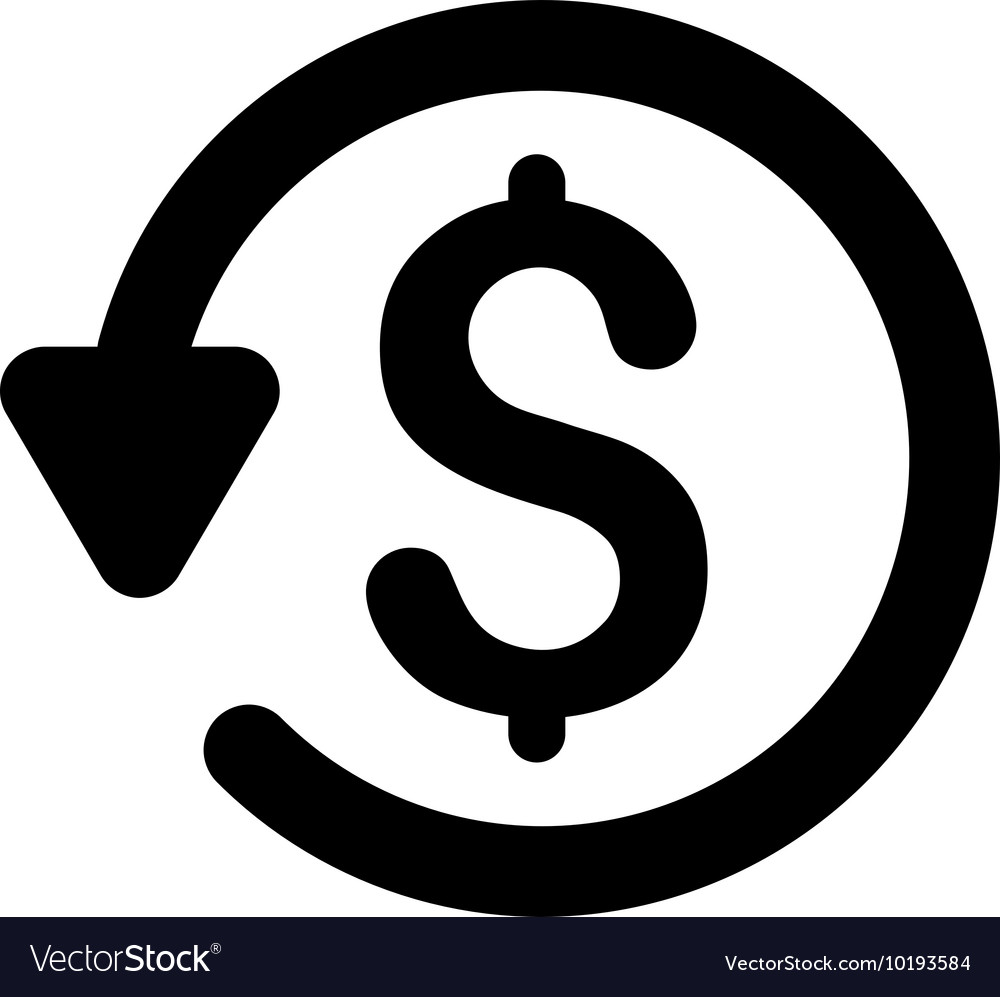 Refund flat icon Royalty Free Vector Image - VectorStock